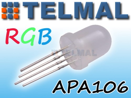 Cyfrowa dioda RGB APA106 5mm NEOPIXEL ARDUINO | hurtownia elektroniczna ...